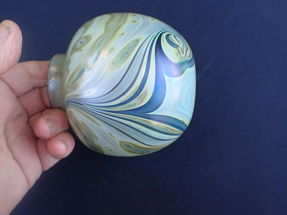 Craig Zweifel Hand Blown STUDIO ART GLASS VASE Signed 1973 | eBay