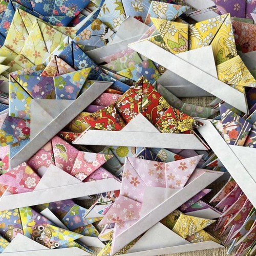 Japanese Kabuto Origami (paper folding) 30 pieces helmet Japanese ...