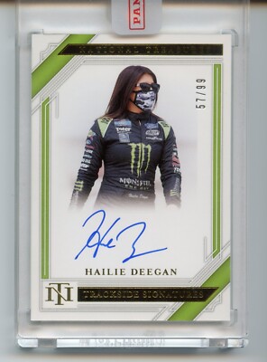 2021 National Treasures NASCAR Hailie Deegan Trackside Signatures Auto ...