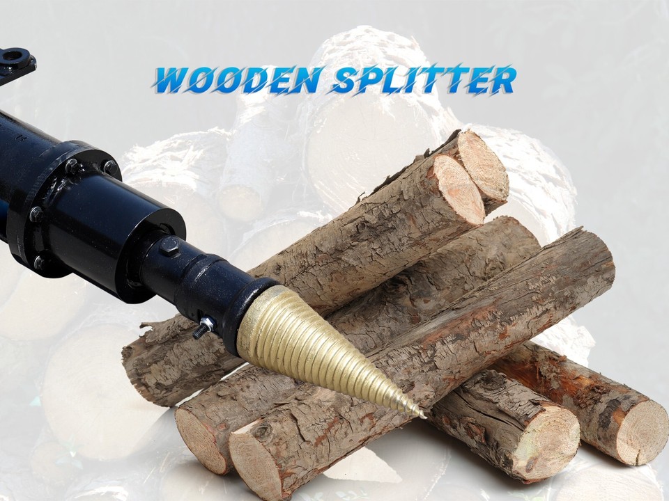 Hot sale mini excavator attachment hydraulic screw cone wood log ...