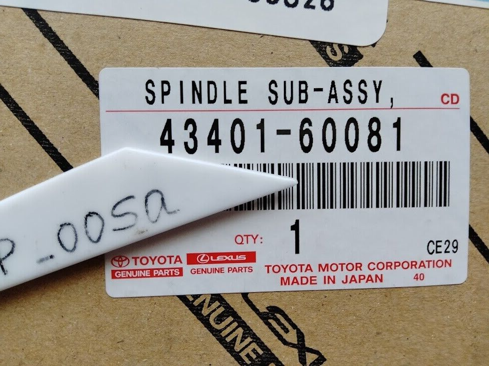 Toyota Genuine OEM Steering Knuckle Spindle Sub-Assembly 43401-60081 ...