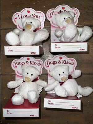 Ganz White Mini Bear From Bear Your Soul Bears Original Package Lot of ...