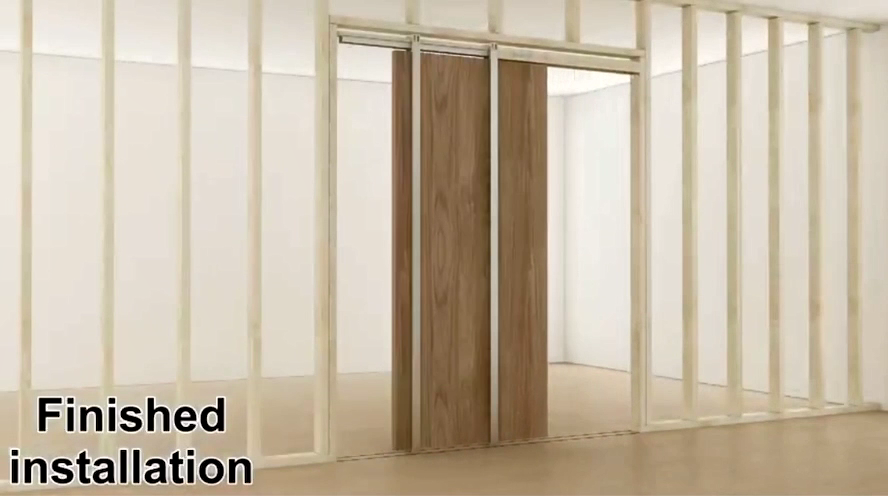 DIYHD Pocket Door Frame Kit with Two-Way Soft Close Mechanism for 2X4 ...