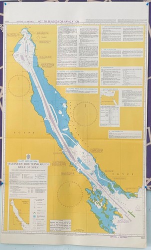 Admiralty 5501 Mariners Routeing Guide Gulf Of Suez Vintage Map Chart ...
