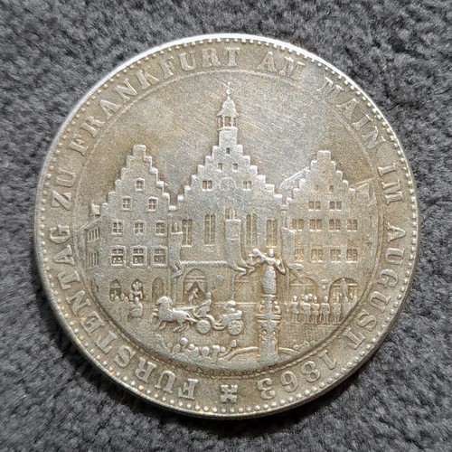 1 Thaler 1863 Frankfurt Memorial Thaler German States Coin KM# 372 | eBay