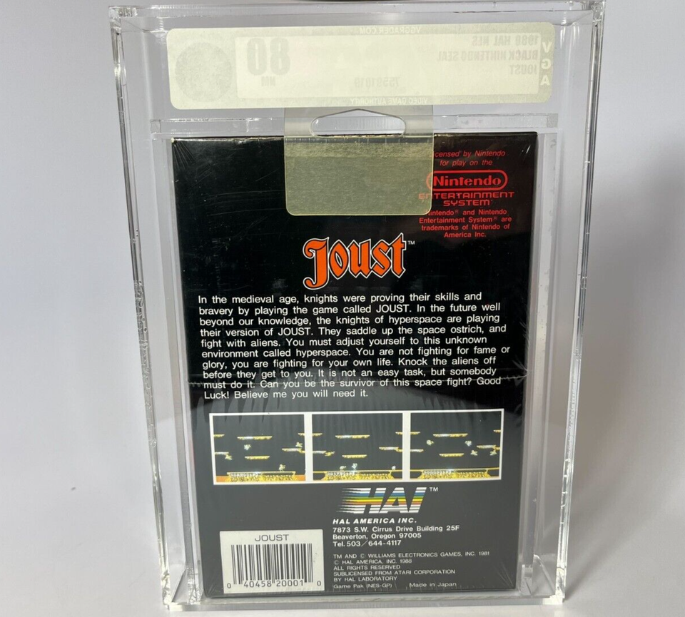 Joust Nintendo Entertainment System NES *VGA GRADED 80* 40458200010 | eBay