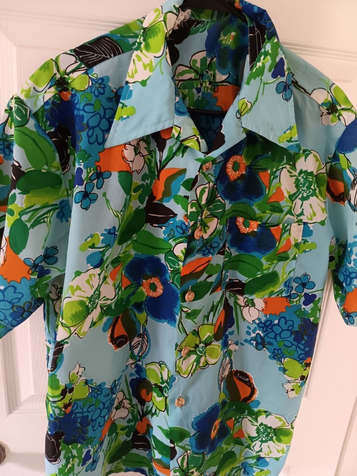 shirt, mens. Royal Islander Hawaiian Shirt Large Short Sleeve Island ...