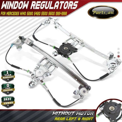 2x Window Regulator w/o Motor Rear for Mercedes W140 S280 S420 S500 ...