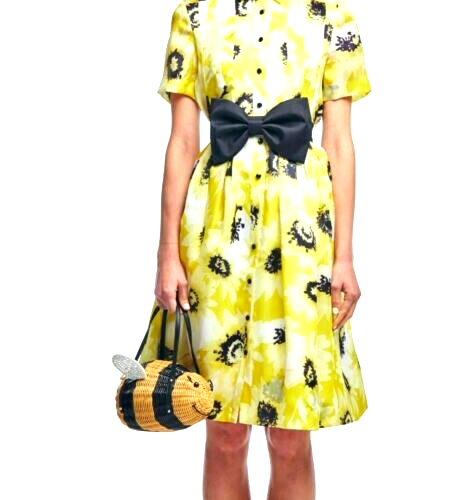Kate Spade Down the Rabbit Hole Wicker Bumble Bee Clutch Bag Purse ...