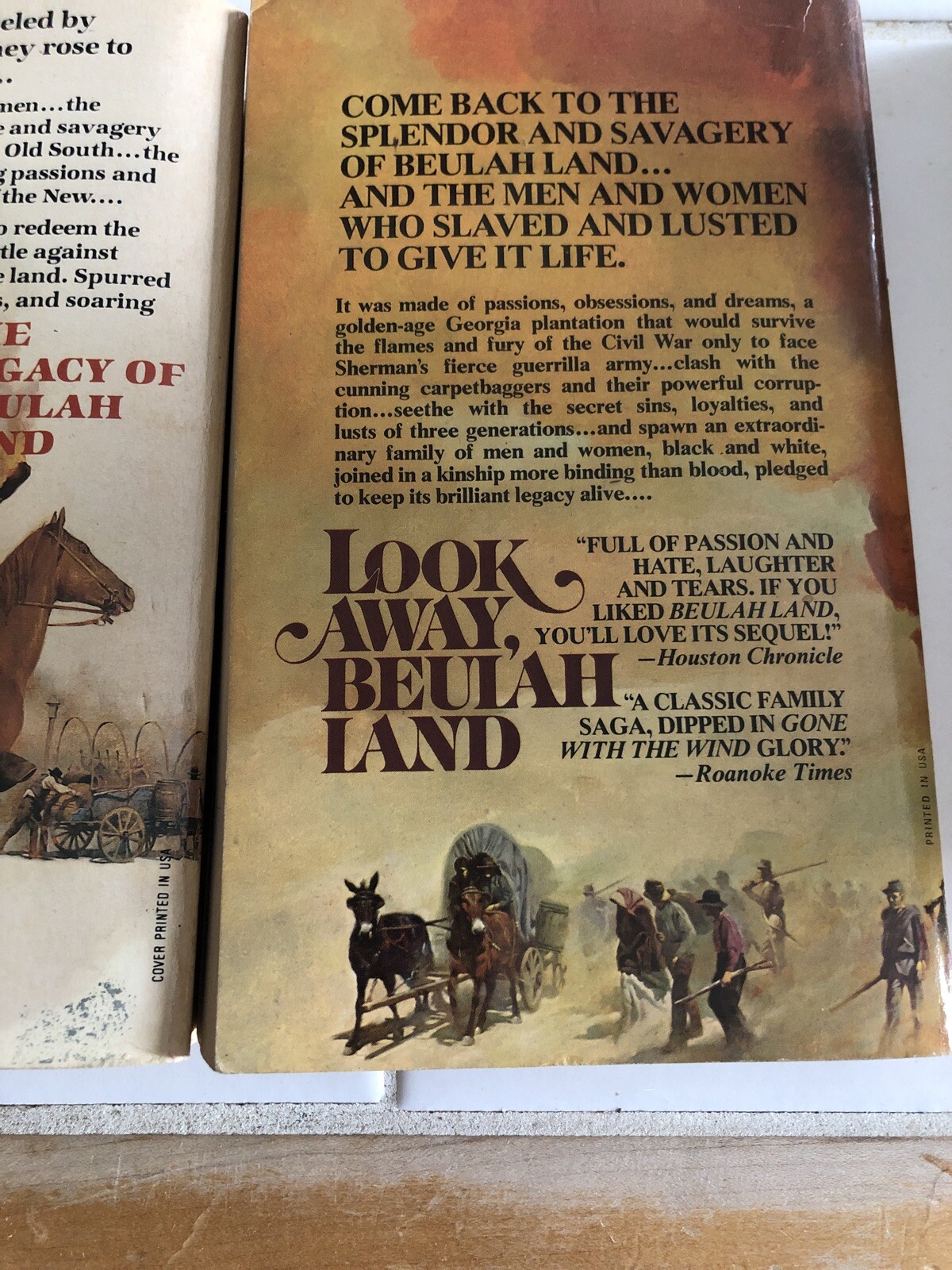 2 Book Set Legacy Of Beulah Land & Look Away Beulah Land: Lonnie ...