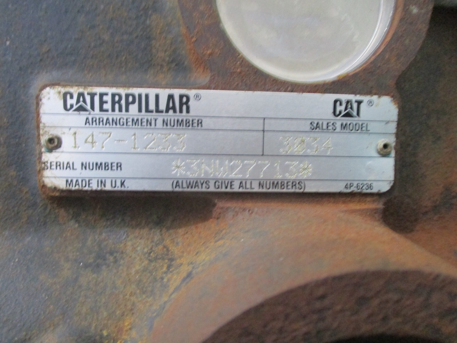 Caterpillar Cat 3034 Perkins OEM Backhoe Loader Skid Steer Cylinder ...