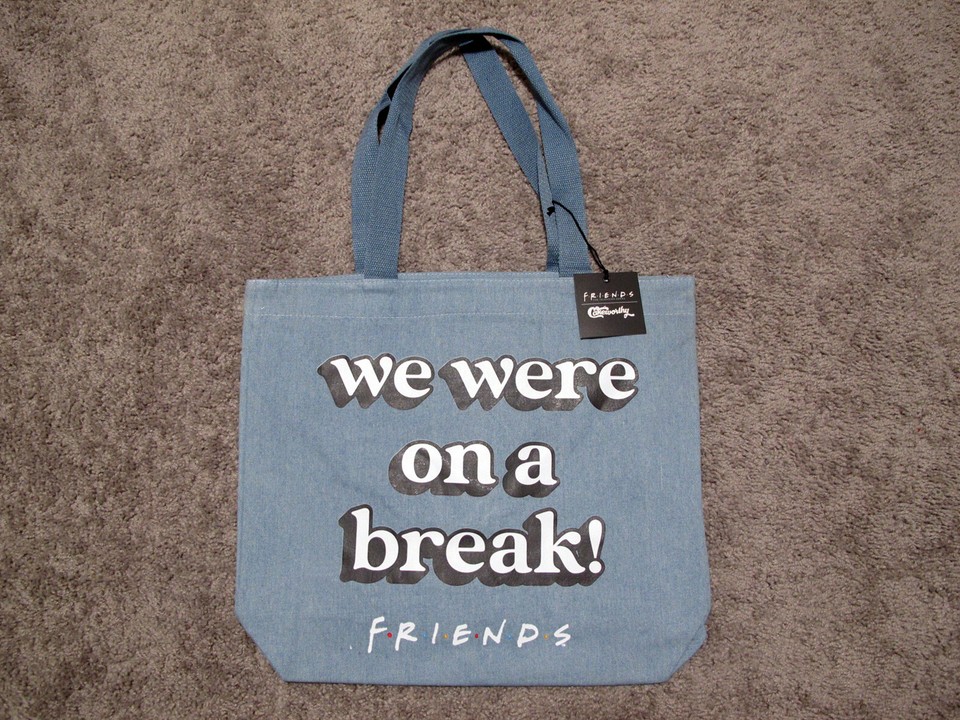 Cakeworthy x Friends WE WERE ON A BREAK Ross & Rachel Denim Tote Bag ...