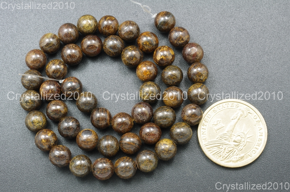 Natural Bronzite Jasper Gemstone Round Beads 4mm 6mm 8mm 10mm 12mm 14mm ...