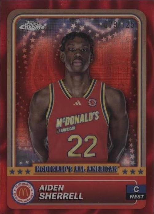 2024 Topps Chrome Mcdonald's All American - Aiden Sherrell #92 Red Lava ...