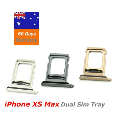 iPhone XS MAX Dual Nano Sim Card Tray Holder Slot For (A2104) | eBay Australia