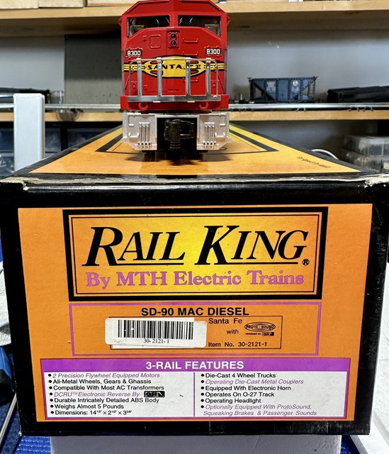 MTH Rail King Trains 30-2121-1 Santa FE Sd90 Mac Diesel Locomotive O ...