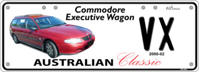 HOLDEN VX COMMODORE Executive Wagon 2000-02 Novelty Number Plate | eBay ...