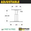Heavy Duty Galvanised Height Adjustable Elevated Post Base Support ...