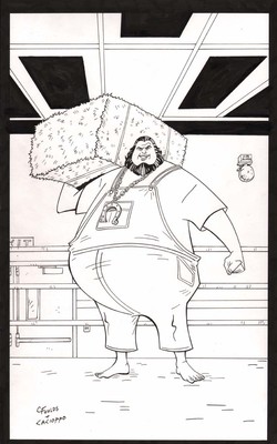 ANTHONY CACIOPPO~CLASSIC WRESTLERS #4~HAYSTACKS CALHOUN PINUP~NEW ART ...