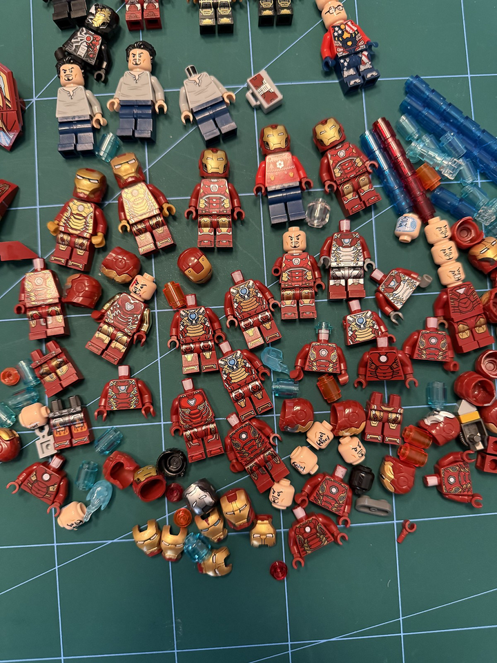 LEGO Marvel Minifigures Bundle - Iron Man Variations/Tony Stark - Lot 4 ...