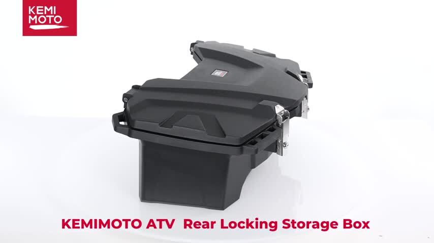 ATV Rear Rack Cargo Box Locking Storage Box Bed For Polaris Yamaha 0.75 ...