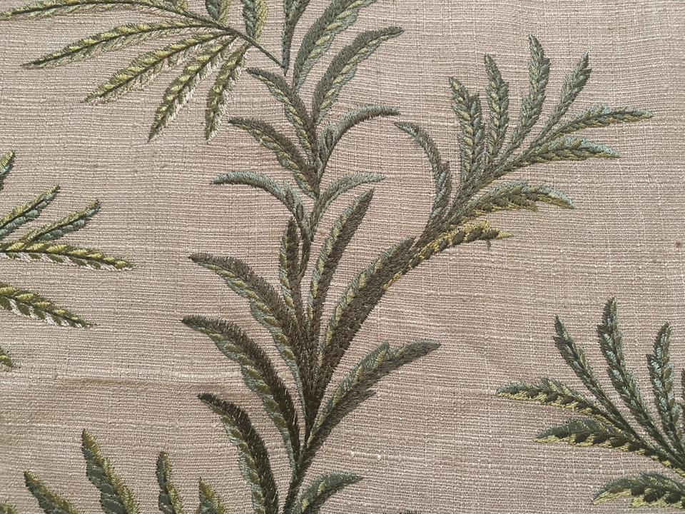 SALE 7 DAYS Iliv *KALA* Embroidered Fabric in Spruce 2.6 Metres x 139cm ...