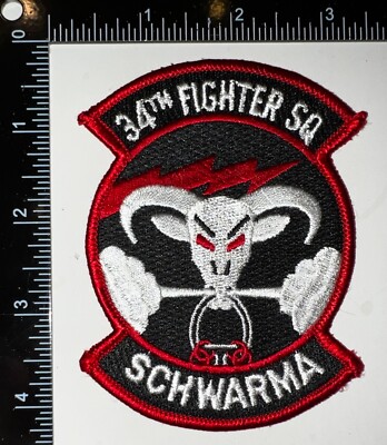 USAF 34th Fighter Squadron Rude Rams Schwarma Patch | eBay