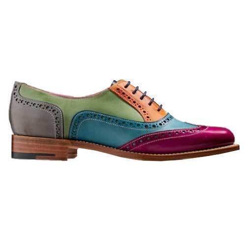 Handmade Women's Stylish Multicolor Leather Oxford Brogue Wingtip ...