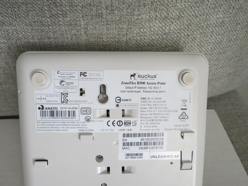 RUCKUS ZoneFlex R500 Series Wireless Access Point 9U1-R500-US00 | eBay