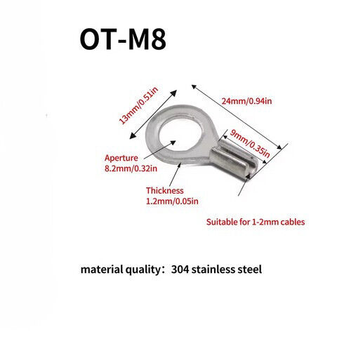 10--50 Packs of Cable Eyelets Fit 2.0mm Cable Wire Rope..Openings 3-4-5 ...