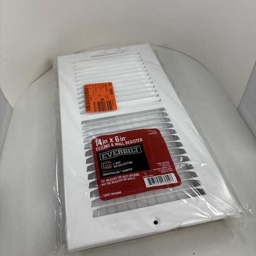 New Everbilt 14" x 6" Ceiling and Wall Register HVAC A/C Heating Duct ...
