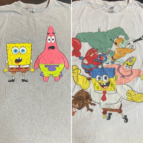 Lot Of (2) Adult Large SpongeBob SquarePants T-Shirts Sponge Out Of ...