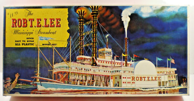 PYRO PLASTICS KIT#237 THE MISSISSIPPI STEAMBOAT MODEL KIT-ORIGINAL 1958 ...