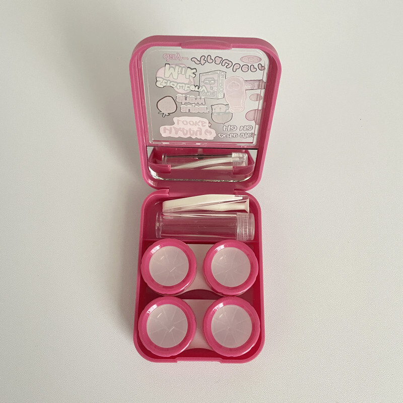 Cute Mini Contact Lenses Case Kit For Girls Travel Portable Contact ...