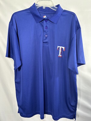 Majestic Texas Rangers Polo Shirt Mens 1X | eBay