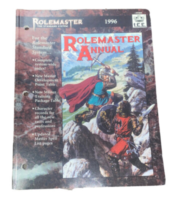 Rolemaster Annual 1996 RPG Book ICE #5505 9781558062993| eBay