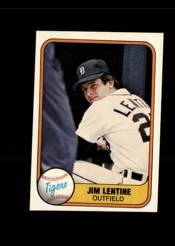 Jim Lentine RC 1981 Fleer Baseball Card #476 Detroit Tigers + Fast Free ...