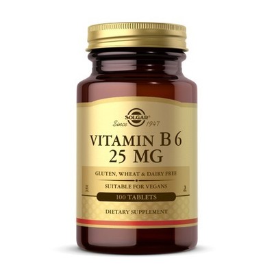 Vitamina B6 25 MG 100 Pillole By Solgar | eBay