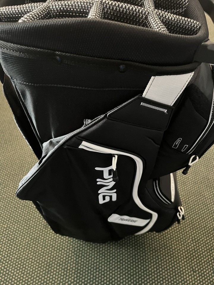 Ping Traverse 214-01 Black/White 14-Way Cart Bag Style #35463-01 | eBay