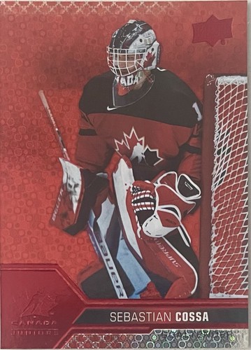 Sebastian Cossa (RC) 2022 Upper Deck Team Canada Juniors #9 Red ...