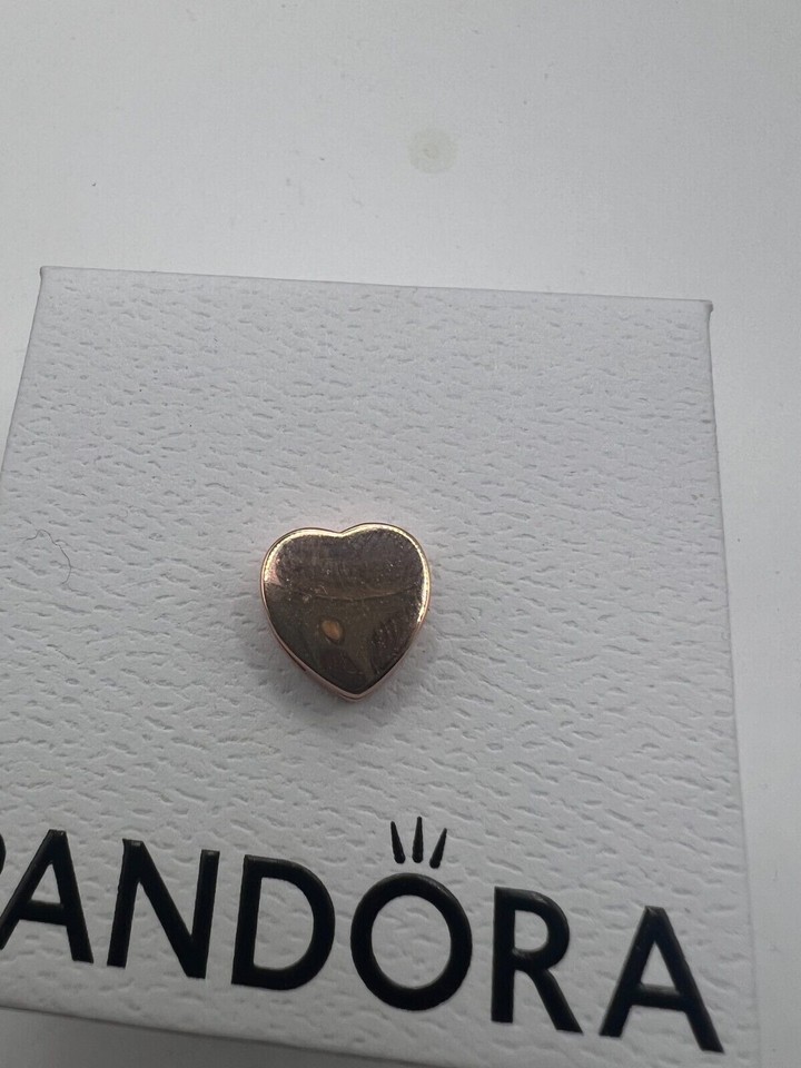 PANDORA Reflexions Rose Gold Pave Heart Clip Charm - 788684C01 | eBay