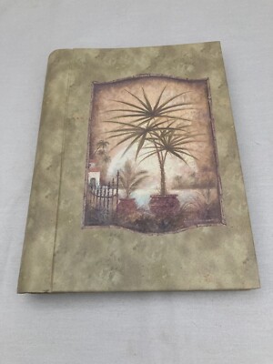 New Spiral Address Book with Palm Tree Design Cover Green 8 1/2 x 6 1/2 ...