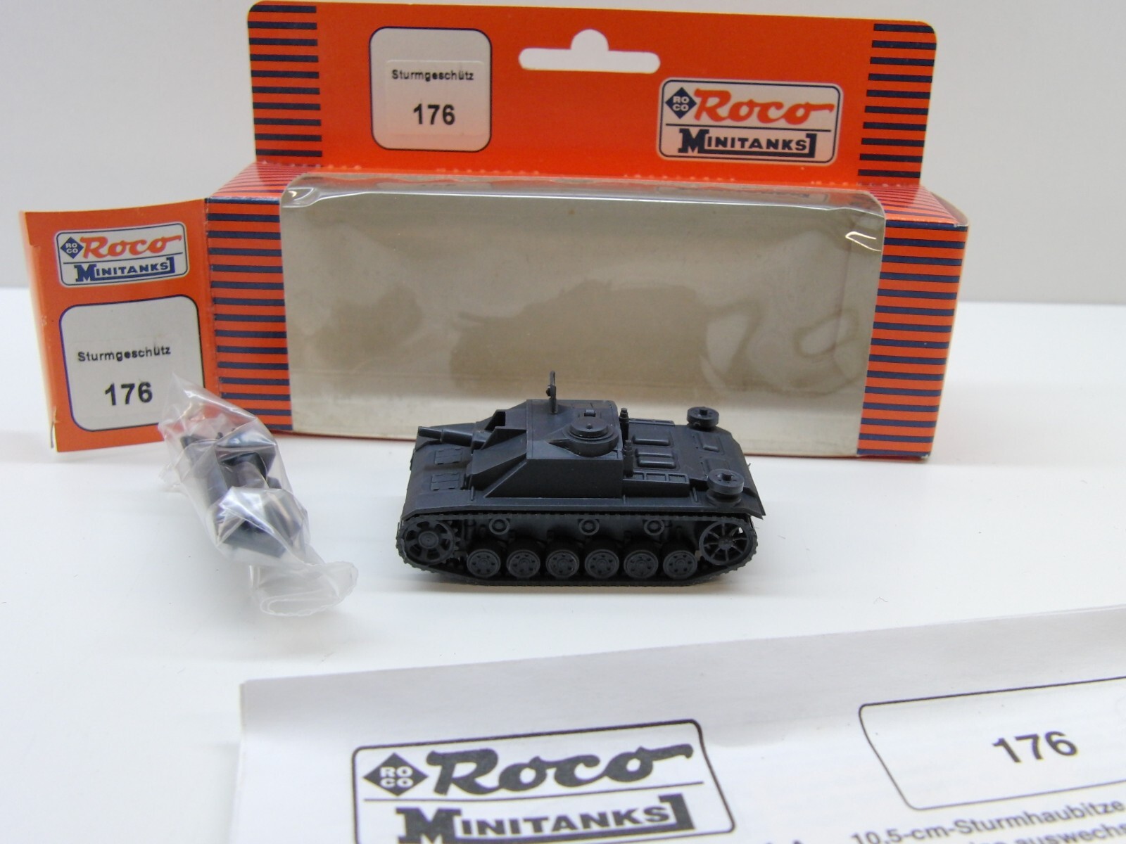 Roco minitanks H0 176 Sturmgeschütz 7,5cm + Zurüstteile, 1:87, NEU in ...