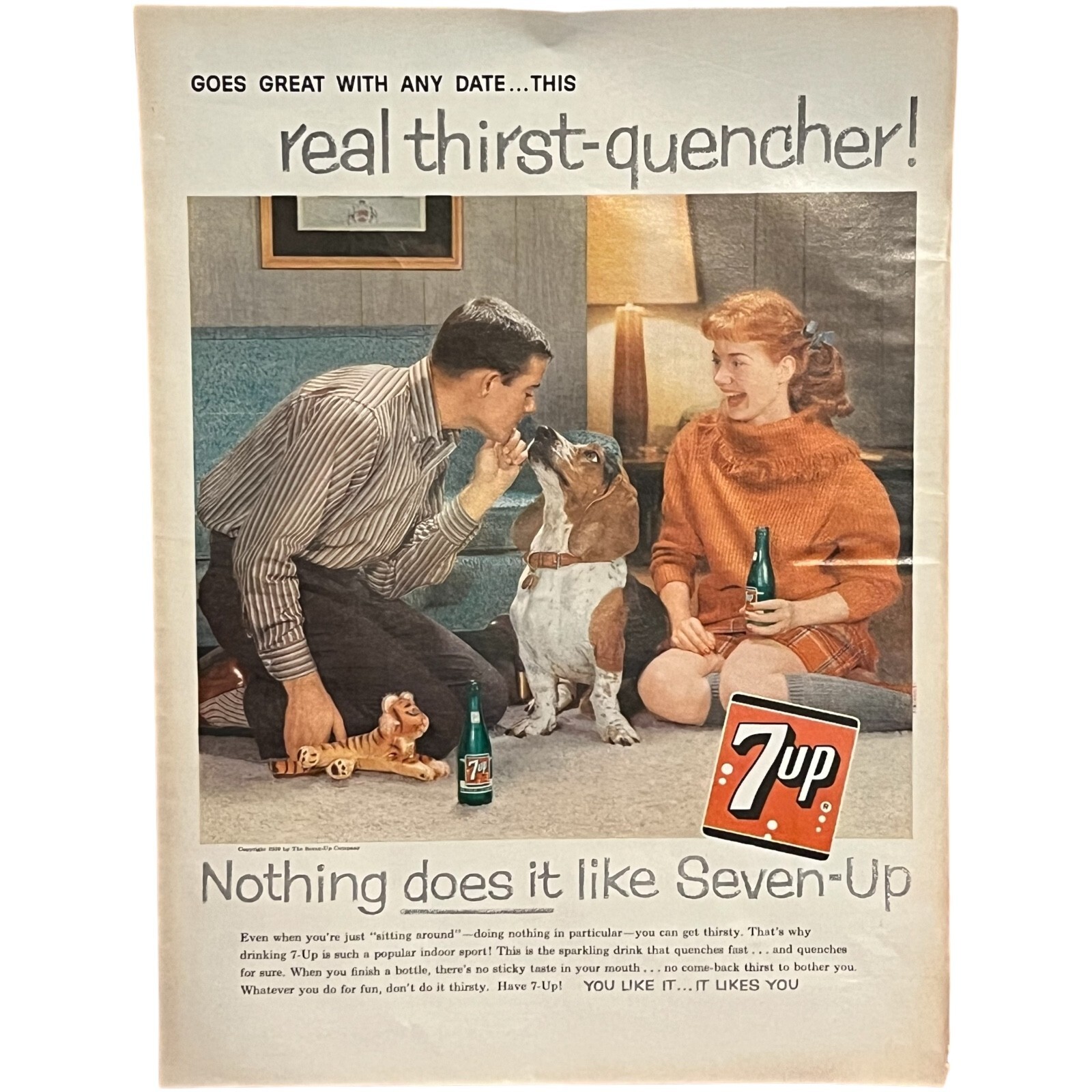 1959 7up Pop Soda Vintage Print Ad Original No Copies 14" x 10 1/2" | eBay
