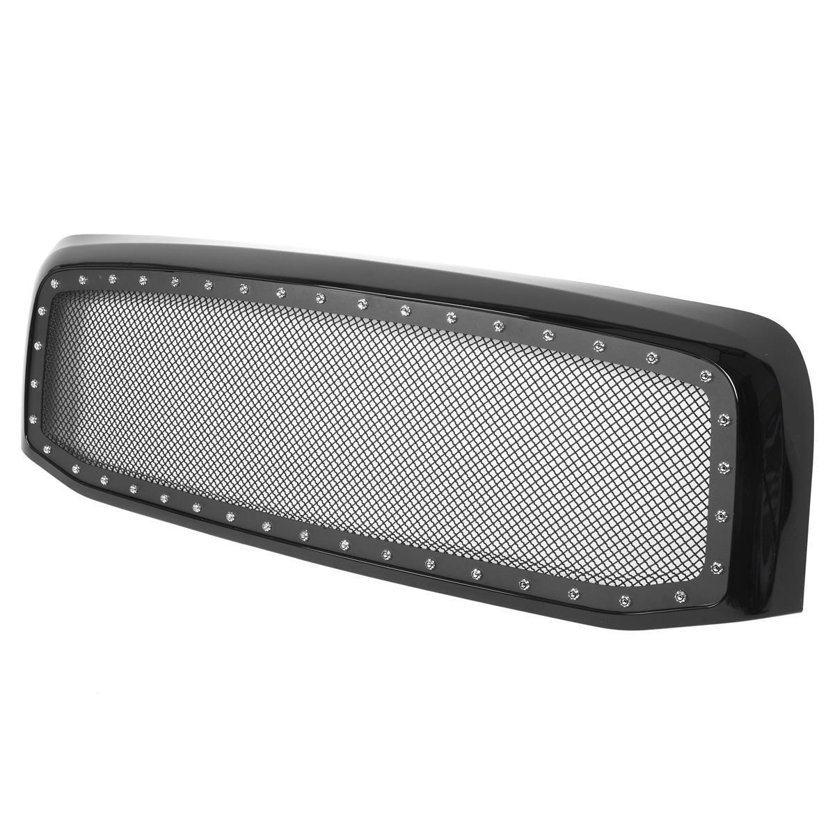 Front Hood Mesh Glossy Black Grille For Dodge Ram 1500 2500 3500 2006 ...