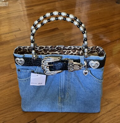 DENIM JEAN BOOTIE BOOTY BAG PURSE - multiple styles | eBay