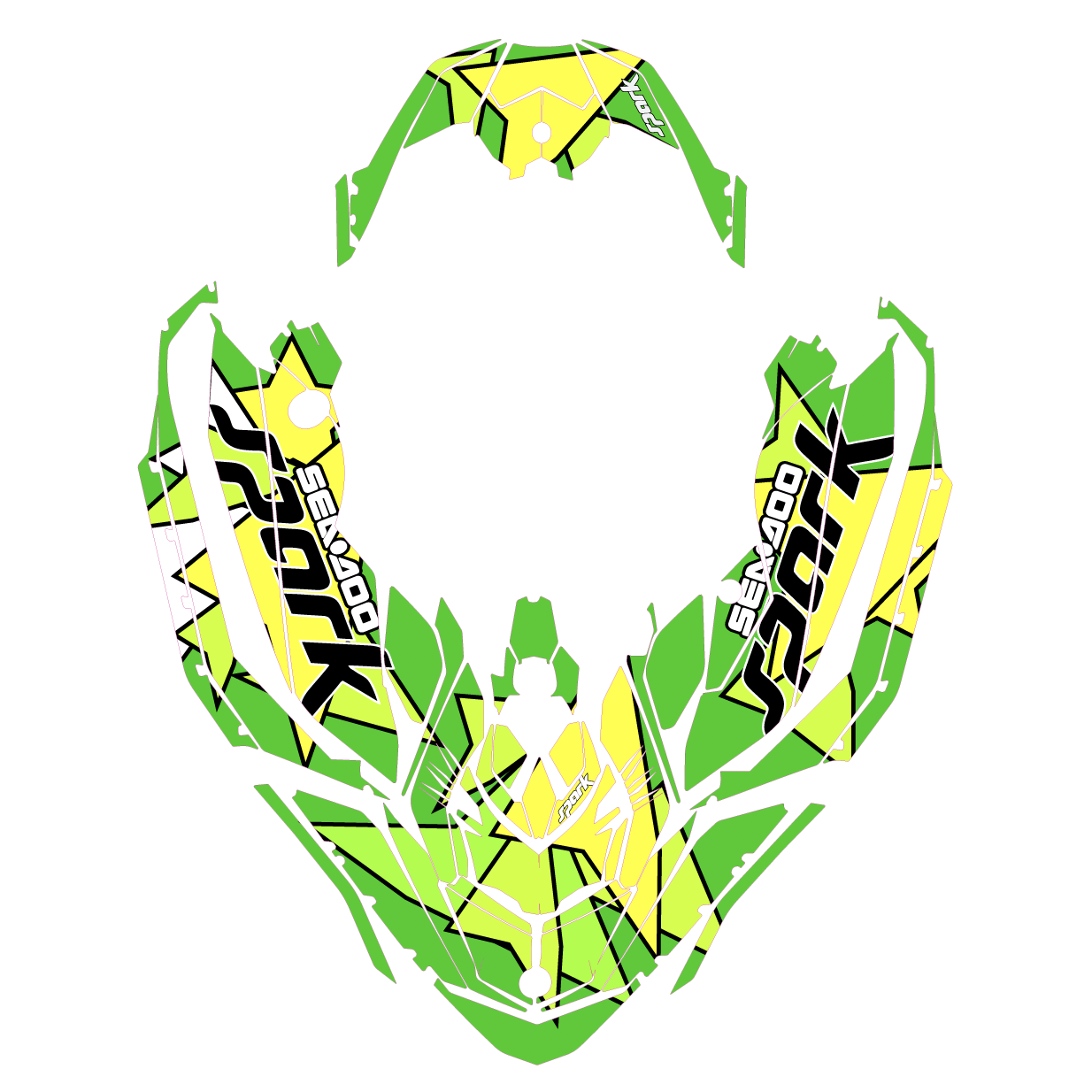 Seadoo SPARK trixx Bombardier 2up 3up Jet Ski Graphic Kit Decal Wrap ...