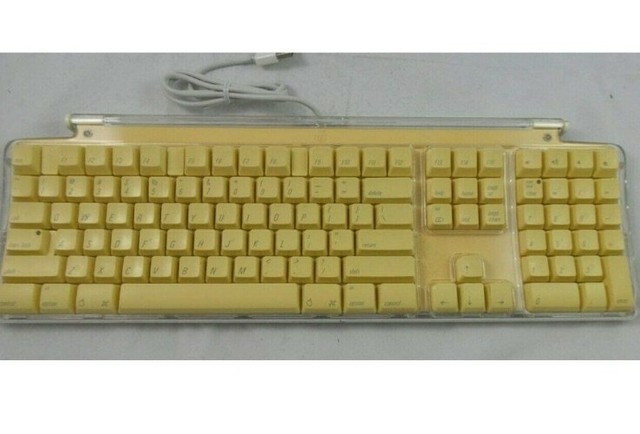 Apple M7803 Mac G4 Wired Pro USB Computer Keyboard 108 Keys Black/clear ...