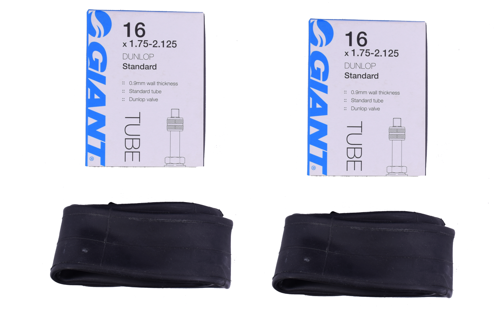 Giant Bike Inner Tubes 16" x 1.75 - 2.125" Tyres Dunlop/Woods 45mm ...