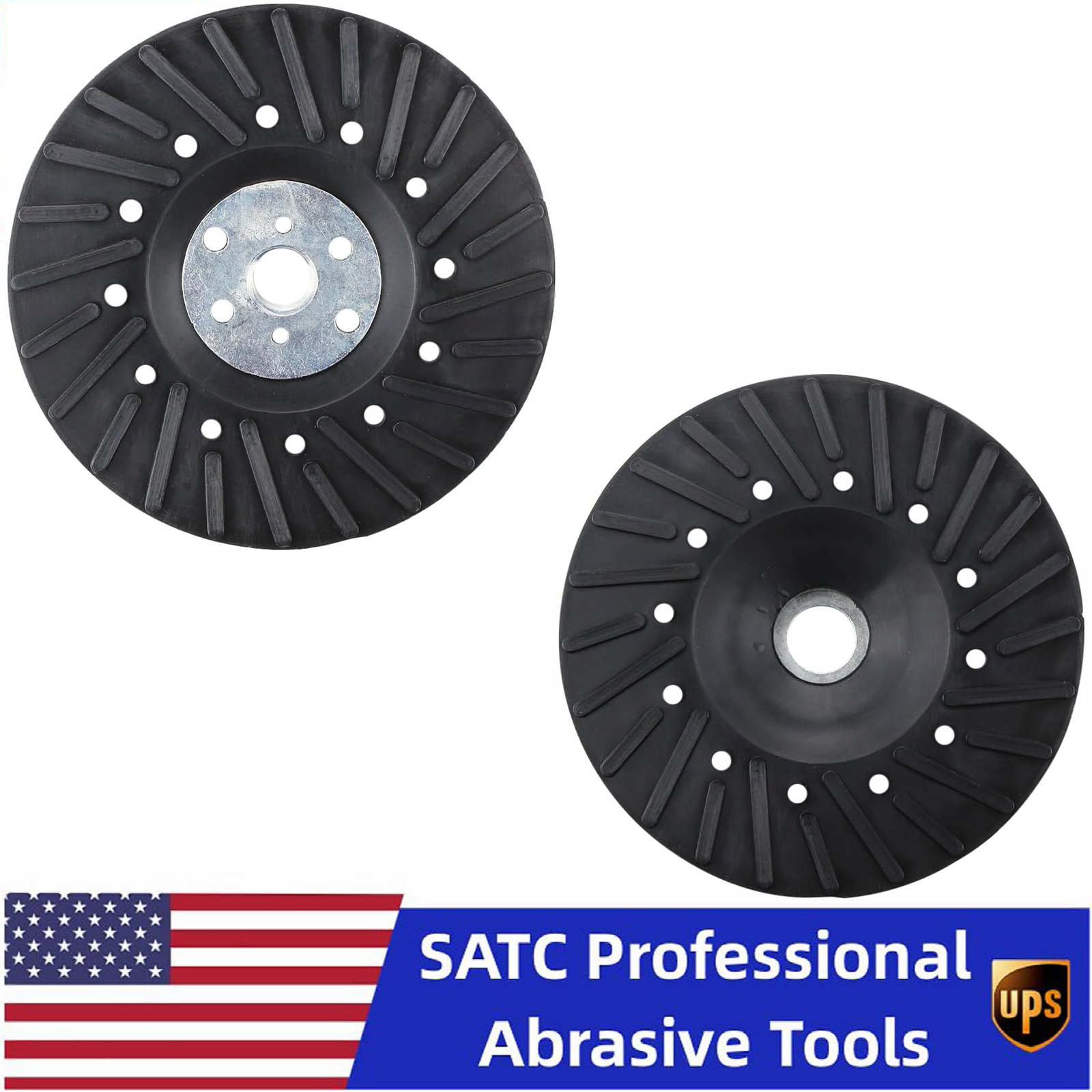 1 Pack - 5" x 5/8"-11 Resin Fiber Disc Backing Pad w/ Lock Nut for ...